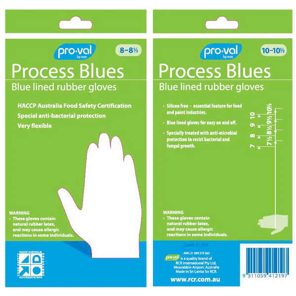 Pro Val Process Blue Silver-Lined Rubber Gloves – Visual Workwear