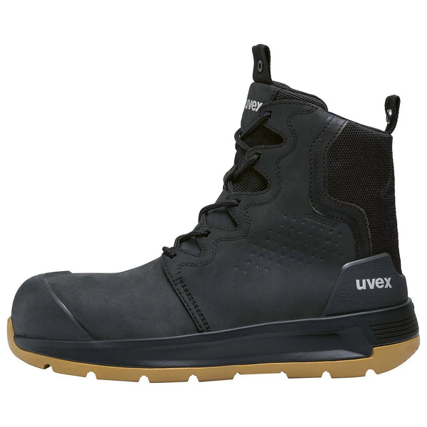 Uvex 3 X-Flow Zip Sided Safety Boots (Black) – Visual Workwear